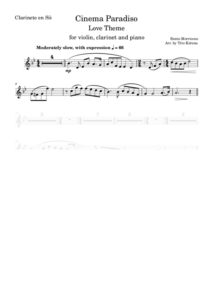 Cinema Paradiso (Love Theme) – E. Morricone – Trio Kórena